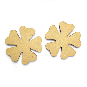 Tokry DIY MDF Flower Craft Cutout - Plain MDF Blank for Resin Art ...