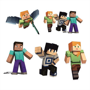 Pretty UR Party Minecraft Paper Cutouts for Birthday Parties, Party ...