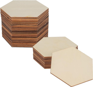 Anistuff Hexagon MDF Wood 2 inch -2.5 mm Thick Hexagons for Crafts ...