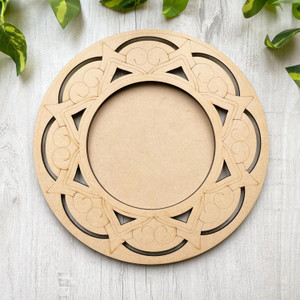 American-Elm Wooden Pooja Thali/Platter - Mandala Design - Decorative ...