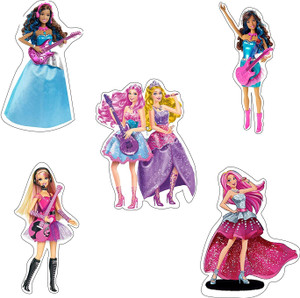 Pretty UR Party Barbie Rockstar Paper Cutouts for Birthday Parties ...