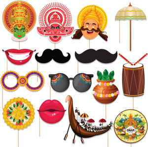 Festiko Happy Onam Photobooth Props, Props For Onam Decoration Paper ...