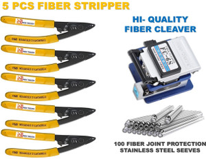 New Trensh Optic Fiber Cutter With Stripper With 100 Fiber Sleeves 1 ...