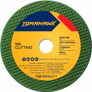 Tomahawk 4" Double Net Cut-Off Wheel for Metal & Stainless Steel 107x1 ...