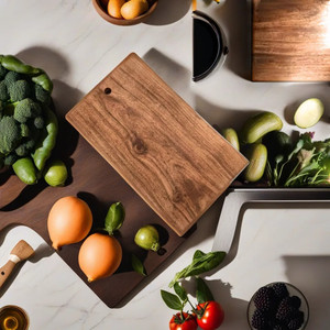 TEAKWOODKART Single Piece Acacia Chopping for Meat/Vegetables (15”x B8 ...
