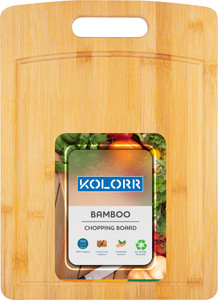 KOLORR Chop Mate Bamboo wood Chopping Board with Juice Groove |36*26*1 ...