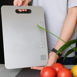 Redsky Steel Chopping Board, 31cm x 21cm, Medium, Silver Stainless ...