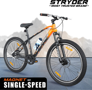 STRYDER Magnet 26" Single Speed Bicycle with Disc Brakes & Front ...