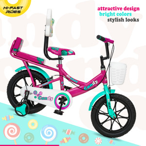 Hi-Fast Candy Unisex Kids Cycle For Age 2 To 5 Years With Back Seat ...