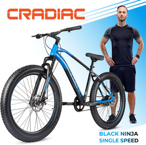 CRADIAC BLACK NINJA SINGLE | FAT BIKE | DUAL DISC 26 T (inch) Mountain ...