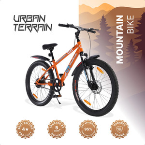 Urban Terrain ZEST Cycles 24T Steel Frame MTB Bike for Men With Dual ...