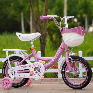 SYGA Princess Bicycles for Kids 5-9 Years Old 18-inch Children's Light ...