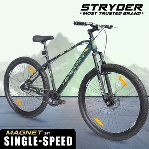 STRYDER 29" Magnet Single Speed Bicycle with Front Suspension & Disc ...