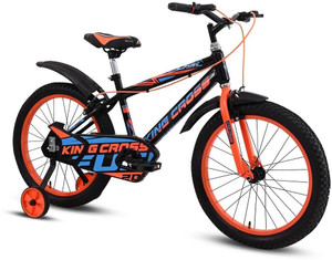 KINGCROSS FUEL BLACK ORANGE BMX CYCLE WITH SIDE SUPPORT CYCLE FOR KIDS ...