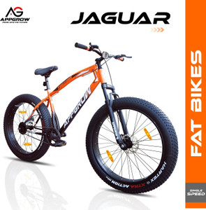 Appgrow JAGUAR FAT BIKE Front Suspension Dual Disc Brake. City Streets ...
