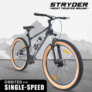 STRYDER Orbiter 27.5" Single Speed Bicycle with Front Suspension - 27.5 ...