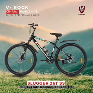 Vrock Slugger Single speed unisex Mountain Bike 26T, Steel Frame 26 T ...