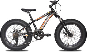 PLUTUS Spirit Fat Bike for Kids with Disc Brake Multi Speed (Black-Red ...