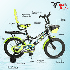 xaipro rides 16T Stich M rim Green 4-6 years kids cycle 16 T BMX Cycle ...