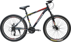 PLUTUS Fire MTB Cycle Age-12+ with Dual Disc Brake, Multi Speed (Grey ...