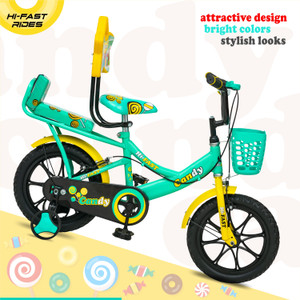 Hi-Fast Candy Unisex Kids Cycle For Age 2 To 5 Years With Back Seat ...