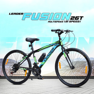 LEADER Fusion 26T Multi Speed (21 Speed) Grear Cycle with Rigid Fork ...