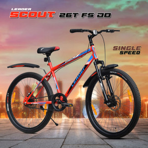 LEADER SCOUT Mountain Bicycle/Bike Without Gear with FS DD Brake 26 T ...