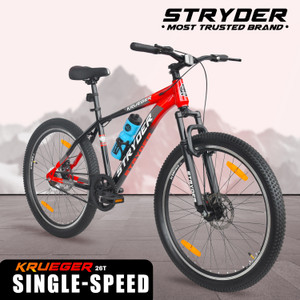 STRYDER 26" Krueger Single Speed Bicycle with Disc Brakes & Front ...