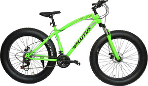 Plutus Jaguar Fat-Bike Age-12+ with Dual Disc Brake, Multi Speed (Green ...