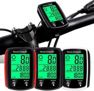 trakoz Water resistant Bike Speedometer 19 Functions Average, Max Speed ...