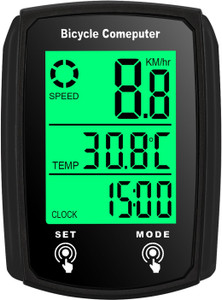 SHIVEXIM Universal 19 Functions IP54 Waterproof Bicycle Speedometer ...