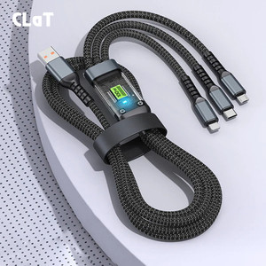 CLAT 3-in-1 Cable 1 m Multi Charging Cable USB 100W USB C Fast Charger ...
