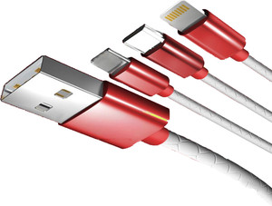 UniBoss 3-in-1 Cable 5 A 1.2 m Copper Charging Cable Red 101 - UniBoss ...