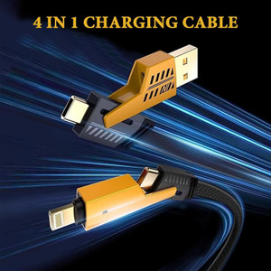 BUFONA 4-in-1 Cable 1.2 m 65W Multi Charging Cable 4in1 Fast Charging ...