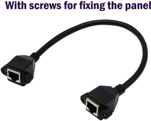fdealz Ethernet Cable 0.3 m RJ45 Female to Female LAN Cable LAN Network ...