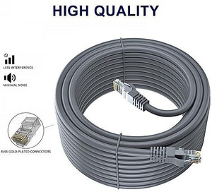 RAREGEAR LAN Cable 15 m LAN Cable with Gold Plated Connectors Supports ...