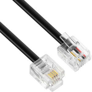 Octec LAN Cable 3 m 4-Core RJ11 LAN Cable Flat Telephone Line Durable ...