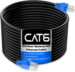 Techy-tech LAN Cable 100 m 100 Meter Cat6 Heavy Duty Outdoor Cable ...