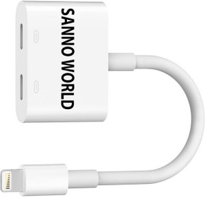 SANNO WORLD Lightning Cable 2 A 1 m Lightning Audio + Charge Rockstar ...