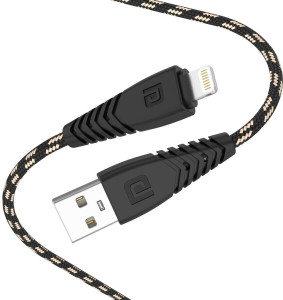 Portronics Lightning Cable 3 A 2 m Konnect Spydr with Fast Data Sync ...