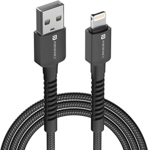 Portronics Lightning Cable 3 A 1 m Konenct X USB to 8 PIN Fast Charging ...