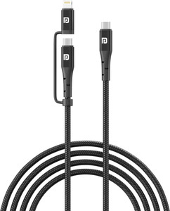 Portronics Lightning Cable 2 A 1.2 m Konnect J6 60W 2-in-1 (Type C to 8 ...