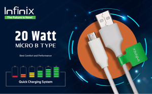 Infinix Micro USB Cable 2 A 1 m , 20 Watt , Model No. 5020XA - Infinix ...