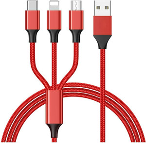 BOLT Micro USB Cable 2 A 1.5 m Unbreakable 3 in 1 Charging Cable - BOLT ...