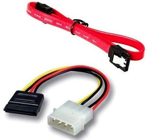 WDNET Power Cord 1 m Sata 3 Cable Lock Latch + 4 Pin Molex to 15 Pin ...