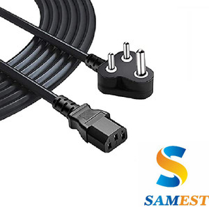 samest Power Cord 1.5 m 3 pin Power Supply Cable for Desktop , Monitor ...