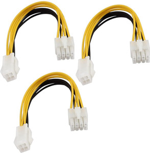 Paruht Power Sharing Cable 0.15 m (pack of 3 pcs) ATX 4 Pin Male to 8 ...