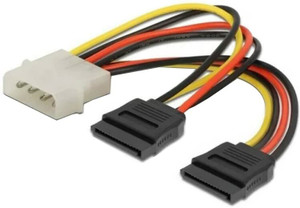 Paruht Power Sharing Cable 0.15 m 4 Pin Molex to Dual SATA Power Y ...