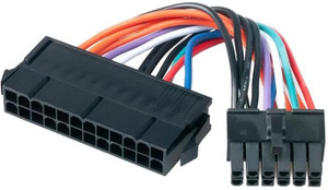 Paruht Power Sharing Cable 0.1 m PC ATX Power Supply Convert 24-Pin to ...