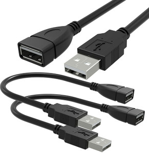 STORITE Reversible USB 2.0 2 A 0.15 m Male to Female Extension Plug ...